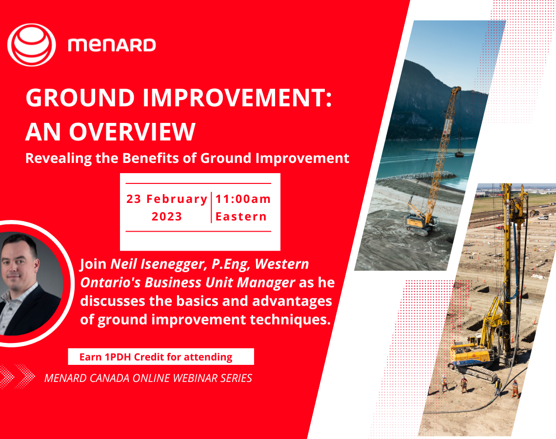 Ground Improvement : An overview / Webinar series | Menard Canada