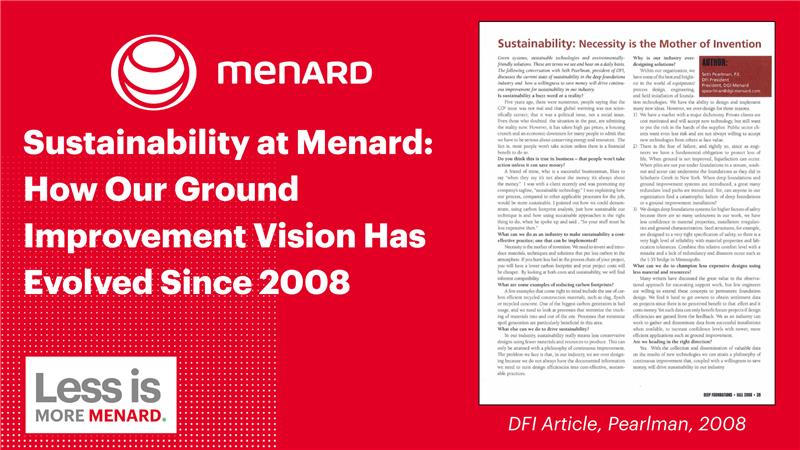 Sustainability at Menard: How Our Ground Improvement Vision Has Evolved ...